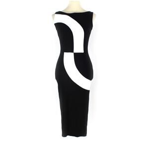 Chiara Boni | Dresses | Chiara Boni Black White Boat Neck Monica Sheath ...